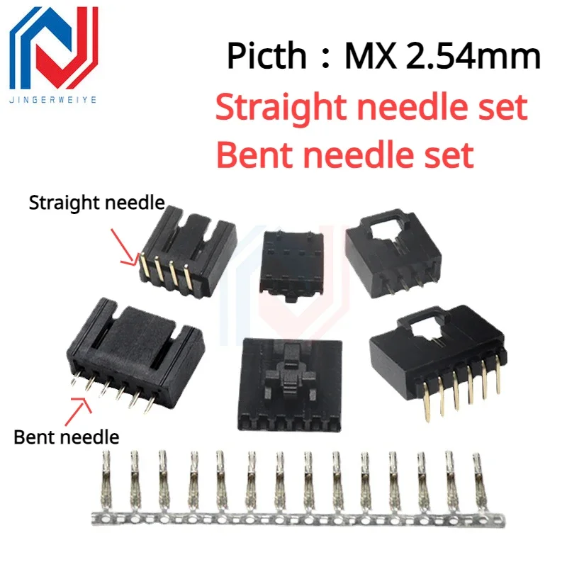 10Sets MX 2.54mm Spacing DuPont Case Rope Lock Bend/Pluggable Terminal ...