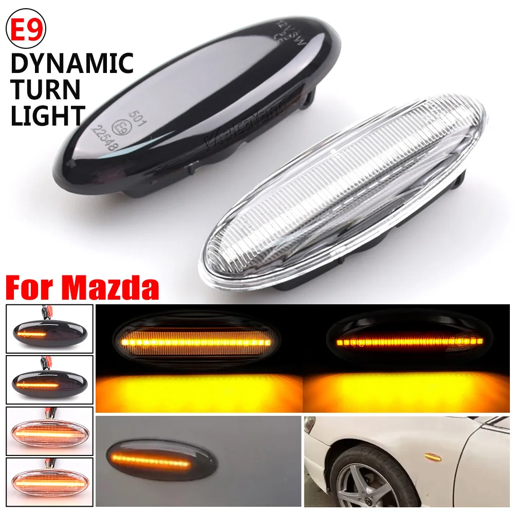 1 Pair Side Fender Marker Lamp Repeater Turn Signal Light For MAZDA 323 ...