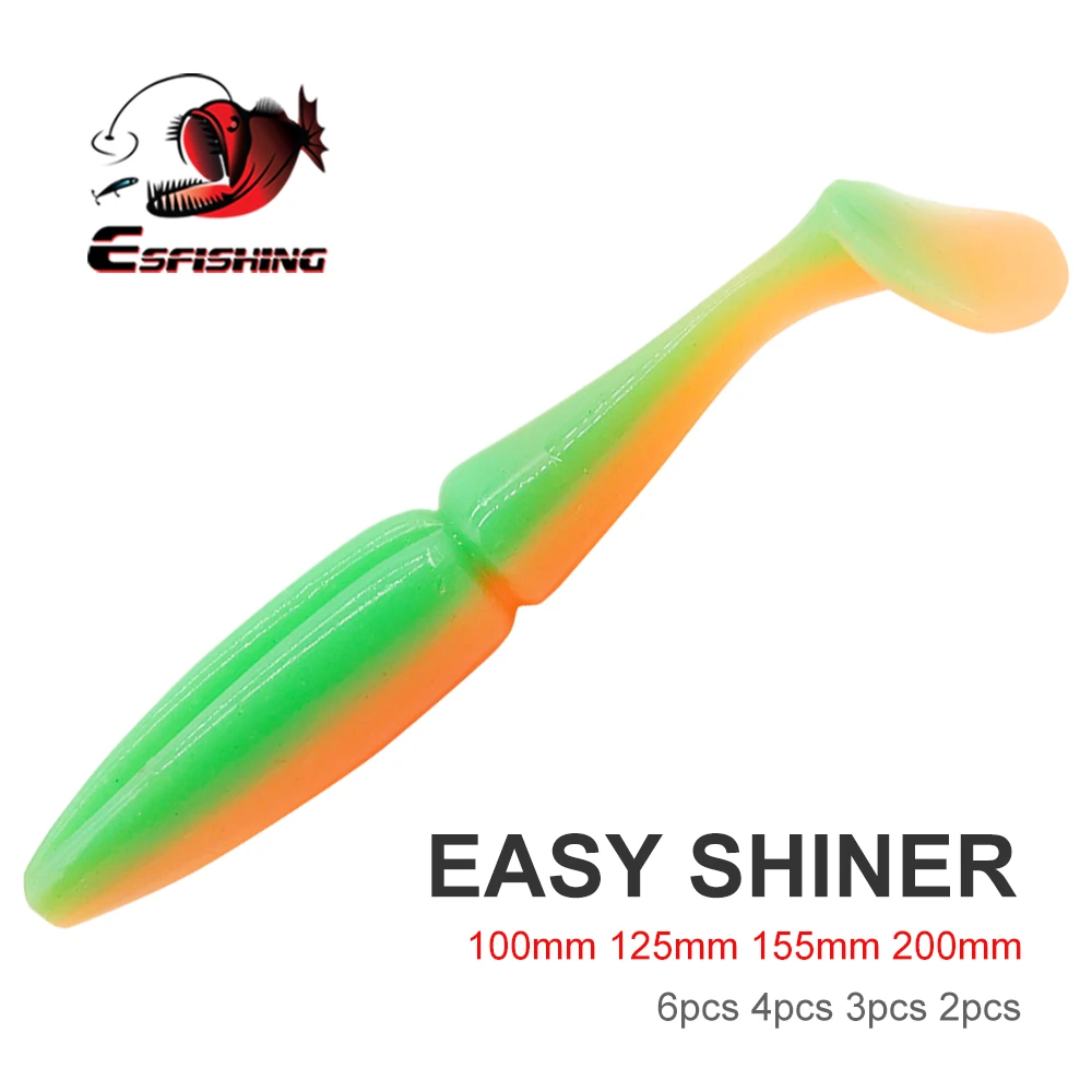 Esfishing 100mm 125mm 155mm 200mm Easy Shiner Shad Quality Lures Pesca ...