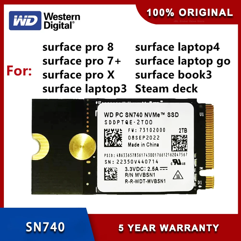 WesternDigital sn740 1テラバイト2テラバイトGB 512GB m.2 nvme 256 Pcie4.0x4 ssd ...