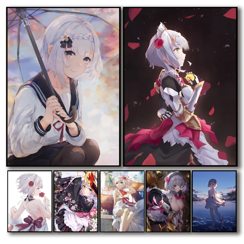 Genshin-Impact-Noelle-Poster-Self-adhesive-Art-Waterproof-Paper-Sticker ...