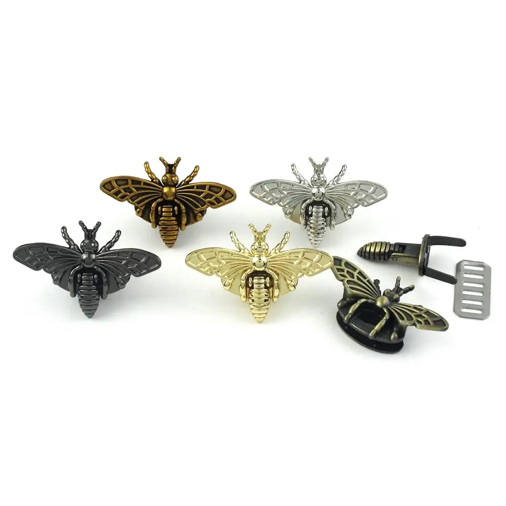 1PC Metal Bee Shape Turn Lock Retro Bag Closure Clasp Buckle Hardware ...