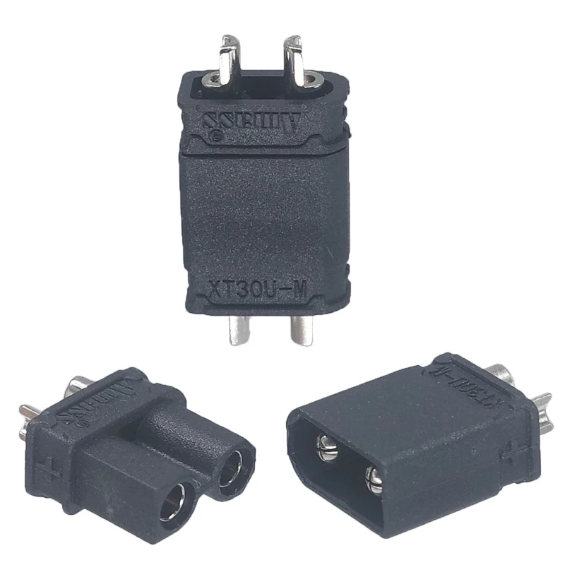 2-5-10-20pcs-Black-XT30-Nickel-Plated-Drone-ESC-Plug-Amass-XT30U-Male ...