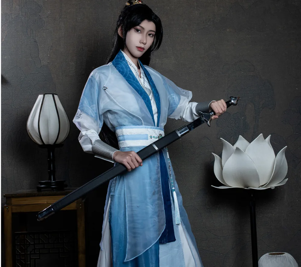 Anime-Erha-MoRan-ChuWanNing-XueMeng-Cosplay-Men-s-Ancient-White-Hanfu ...