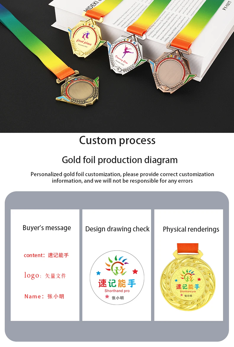 Generic Blank Medals With Color Ribbon Design Your Own Award Medals ...