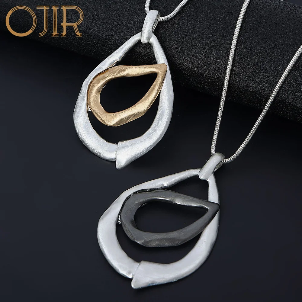 New-in-Geometry-Korean-Fashion-Long-Collares-Chains-Necklace-Jewelry ...