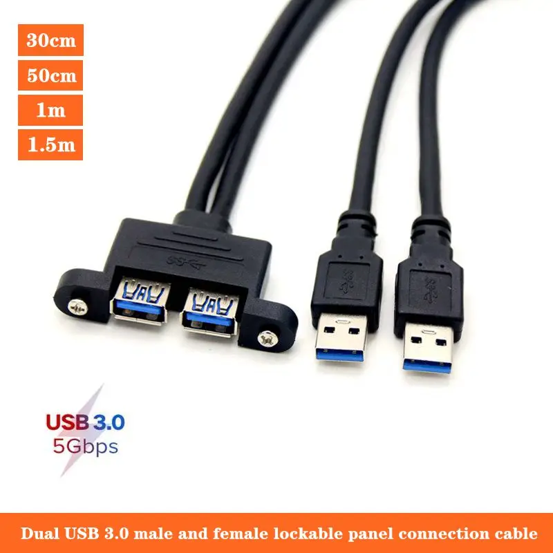 Cable-de-conversi-n-externa-USB-3-0-macho-a-hembra-adaptador-Dual-USB ...