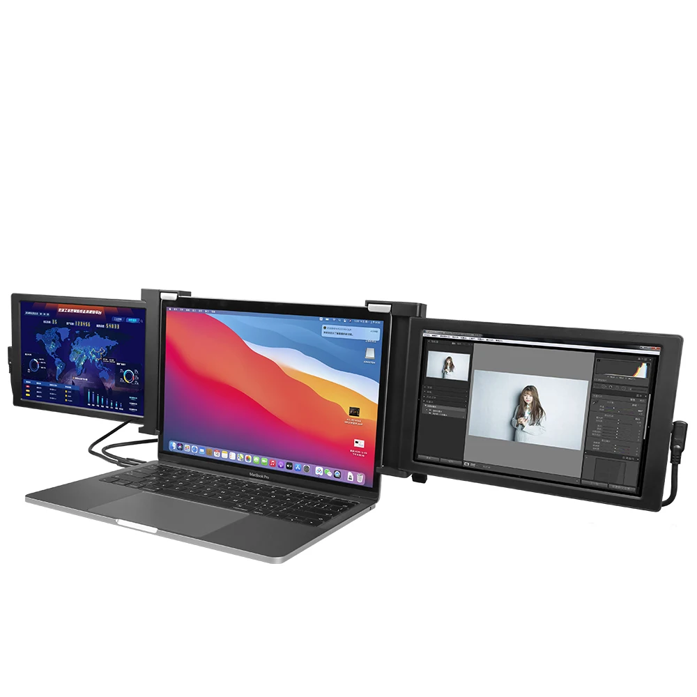 Portable Dual Screen Laptop Monitor Expand Laptop Screen Multi function ...
