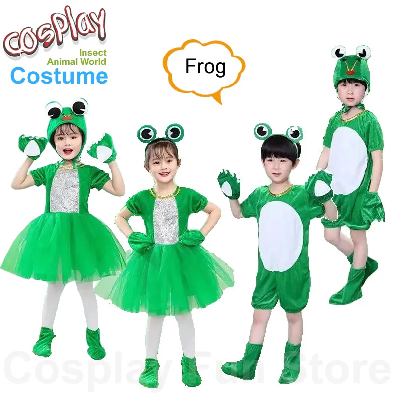 Children's Velour Fabric Performance Costume Anime Cosplay Frog Role ...