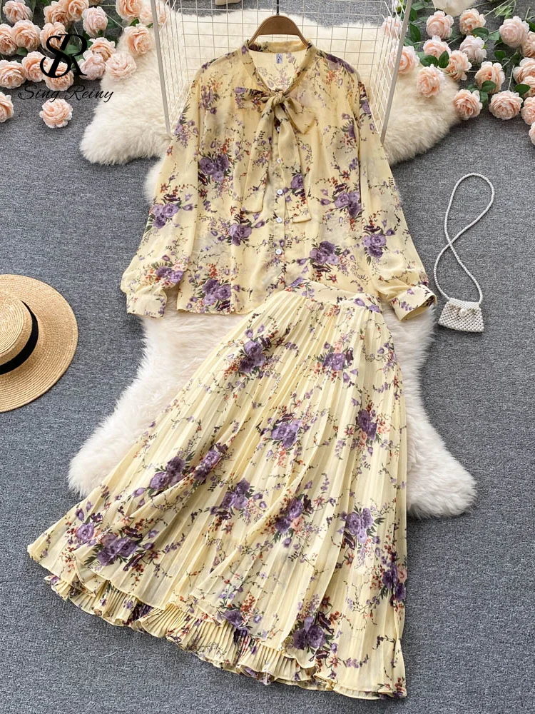 Long Skirt Top Two Piece Set Womens Summer Skirts Long Set Women