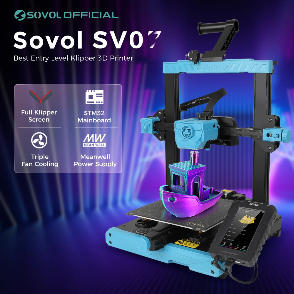 Sovol SV07 Klipper Direct Drive Extruder 3D Printer Print Speed 250mm/S ...