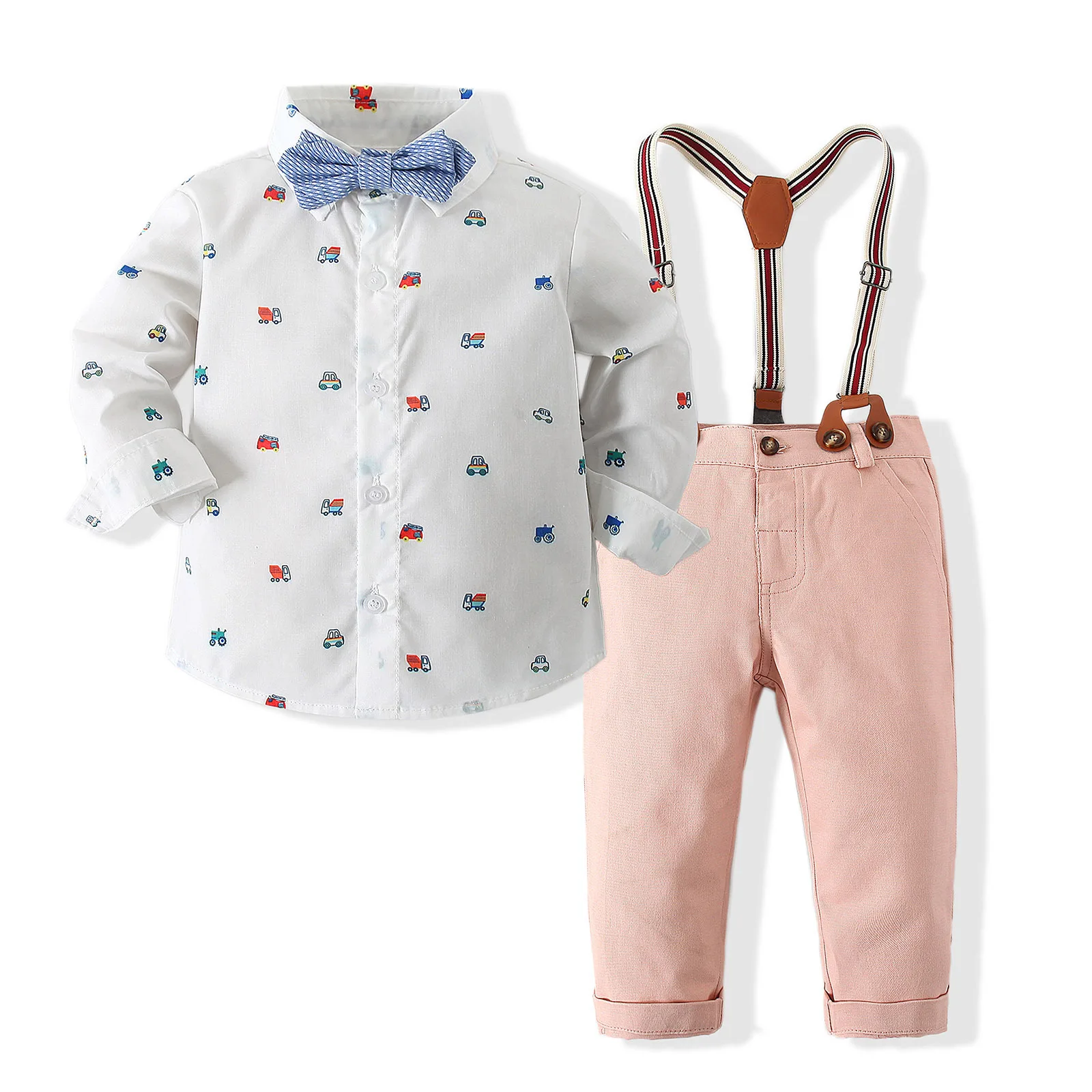 Baby Suits Newborn Boy Clothes Top Shirts Suspender Pants Formal ...