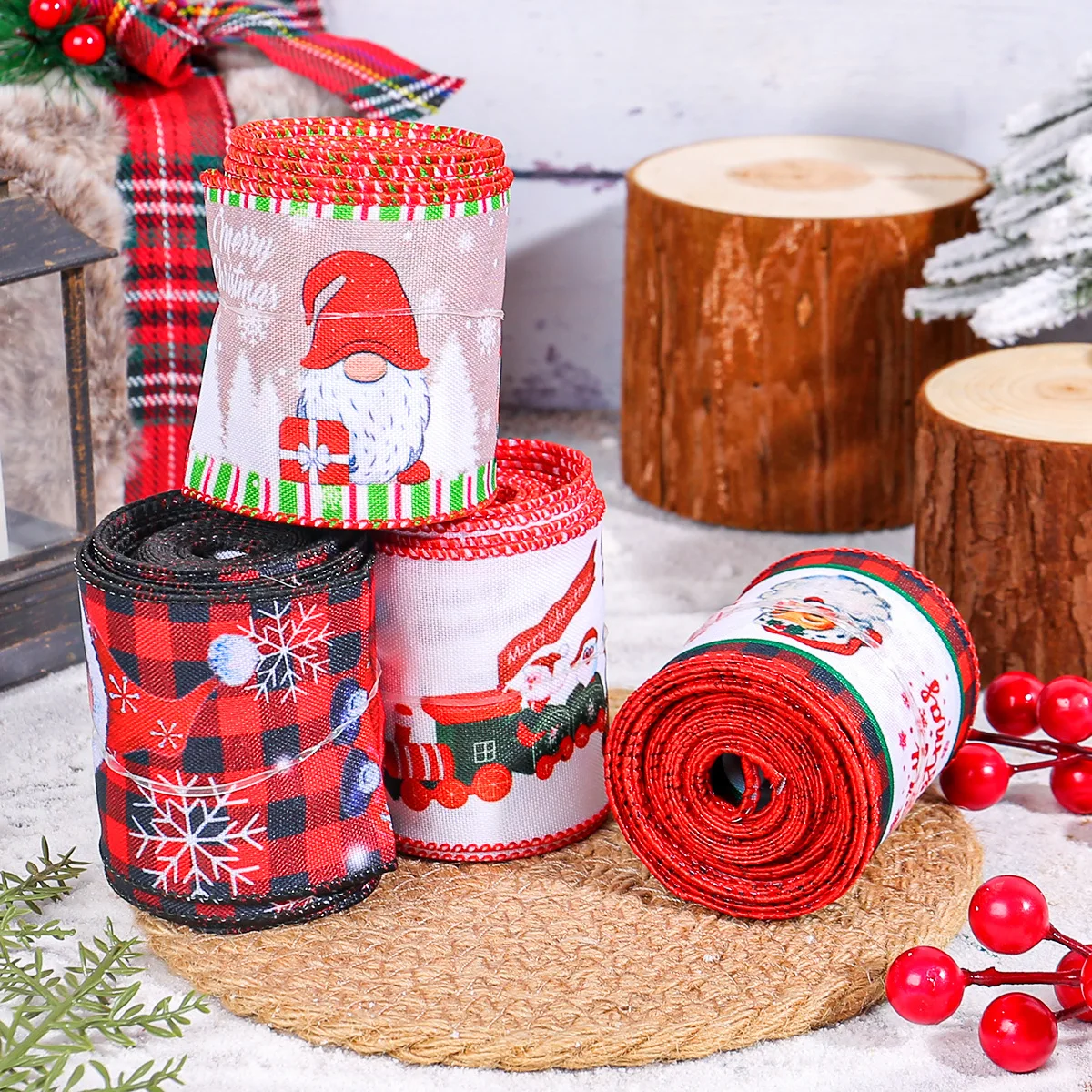 Christmas-ribbons-DIY-ribbons-Christmas-tree-decorations-Santa-Claus ...