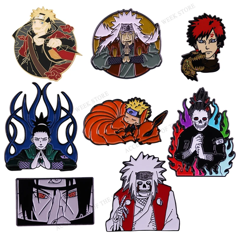 Alfileres-esmaltados-de-NARUTO-Uzumaki-Naruto-broche-de-bolsa-Shikamaru ...