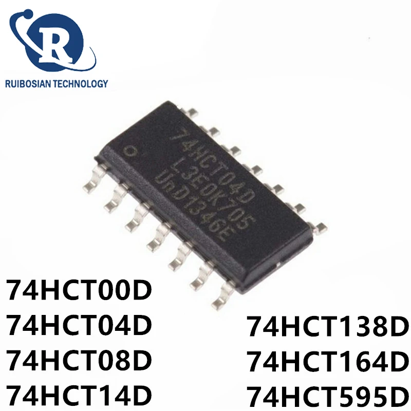10pcs-74HCT04D-SN74HCT04DR-SOP-74HCT04-HCT04-SOP-14-74HCT08D-74HCT14D ...