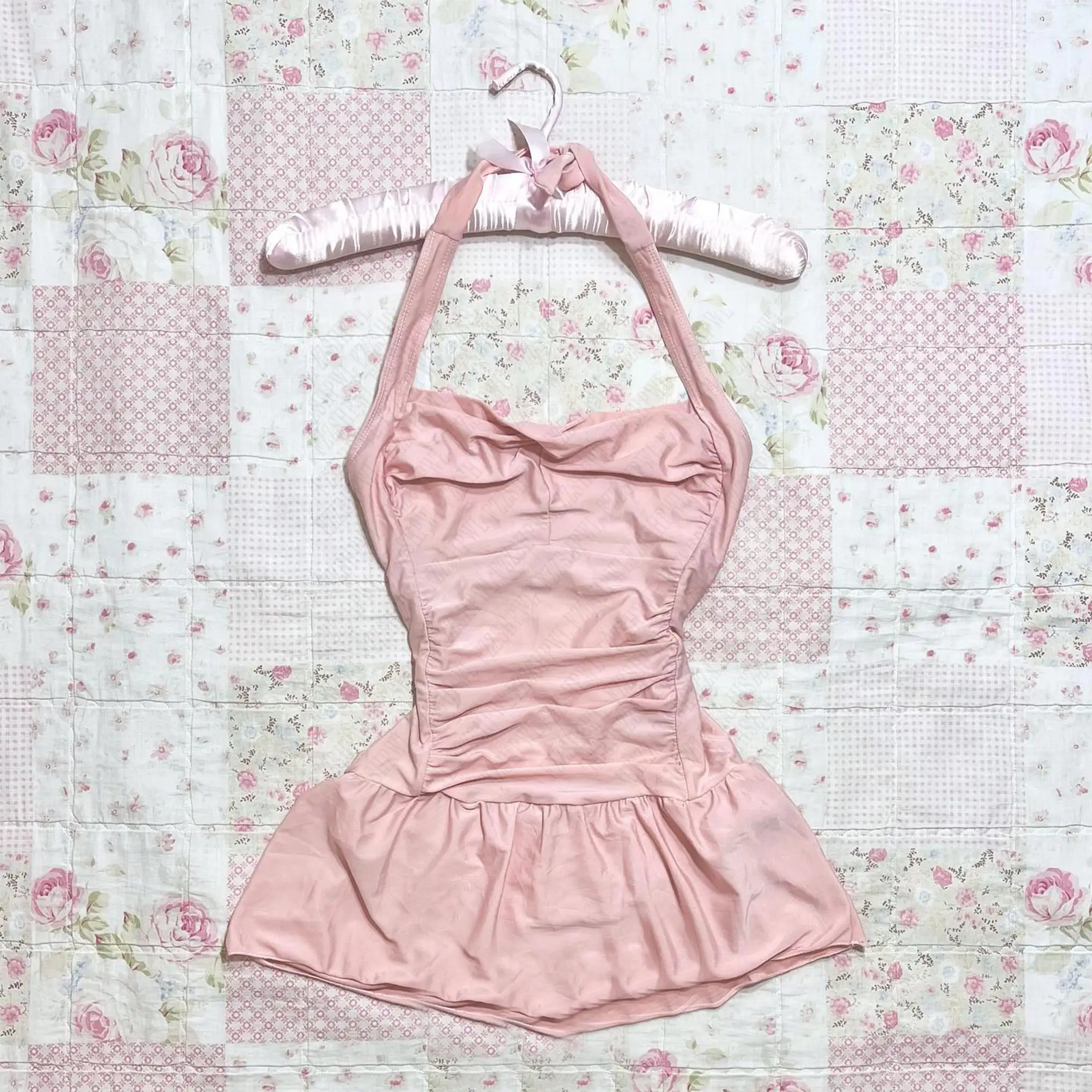 Pink-solid-color-Y2K-Skirt-Harajuku-Graphic-Print-Punk-Cute-Fashion ...