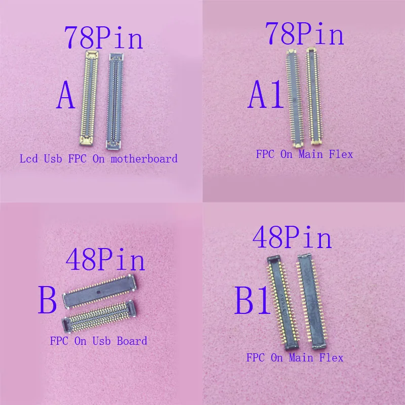 2-50Pcs Charging Lcd Display FPC Connector Usb Charger Plug For Samsung ...