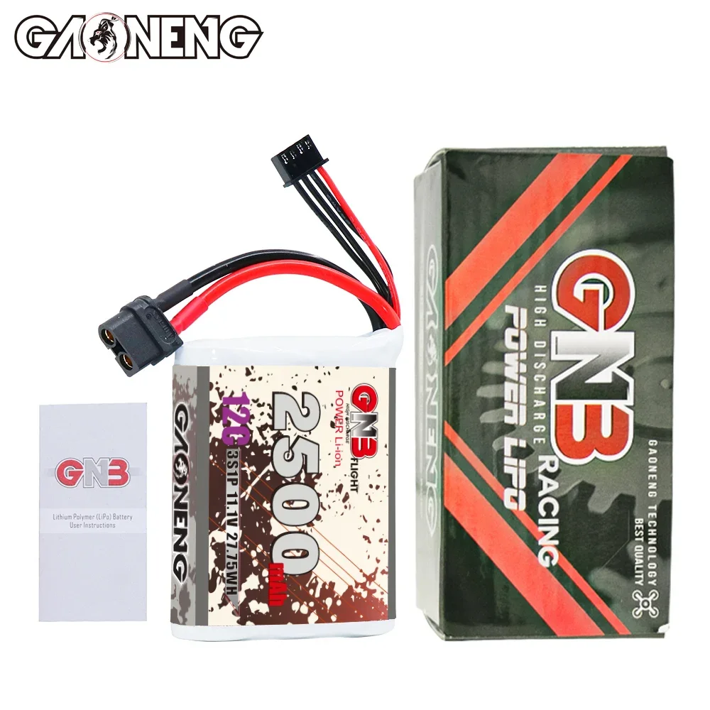 GAONENG GNB 2500mAh 3S 12C 24C 11.1V XT60 18650 Li-ion Battery 7 inch ...
