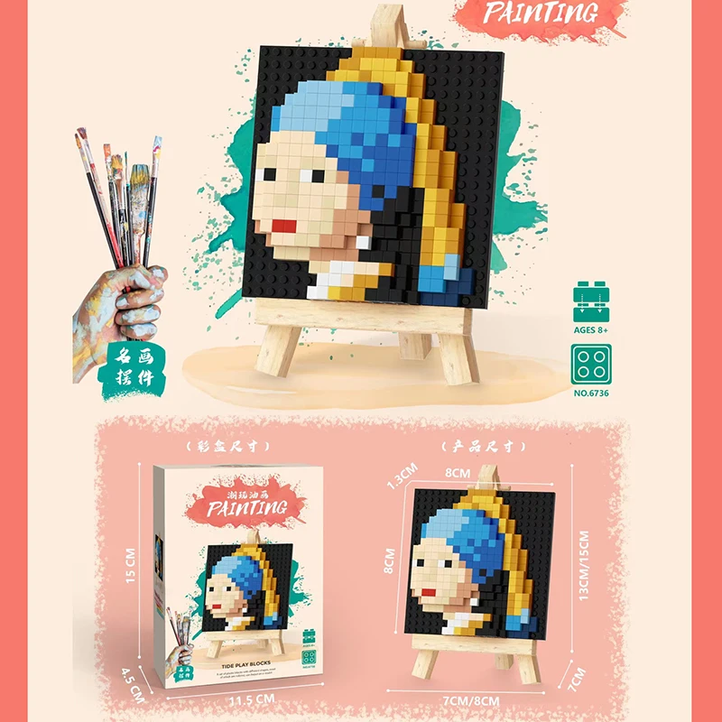 Micro-particle-creative-building-blocks-oil-drawing-board-building-children-s-educational ...