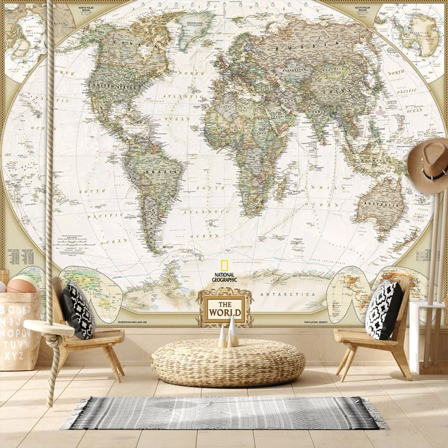 Map Wallpaper Room