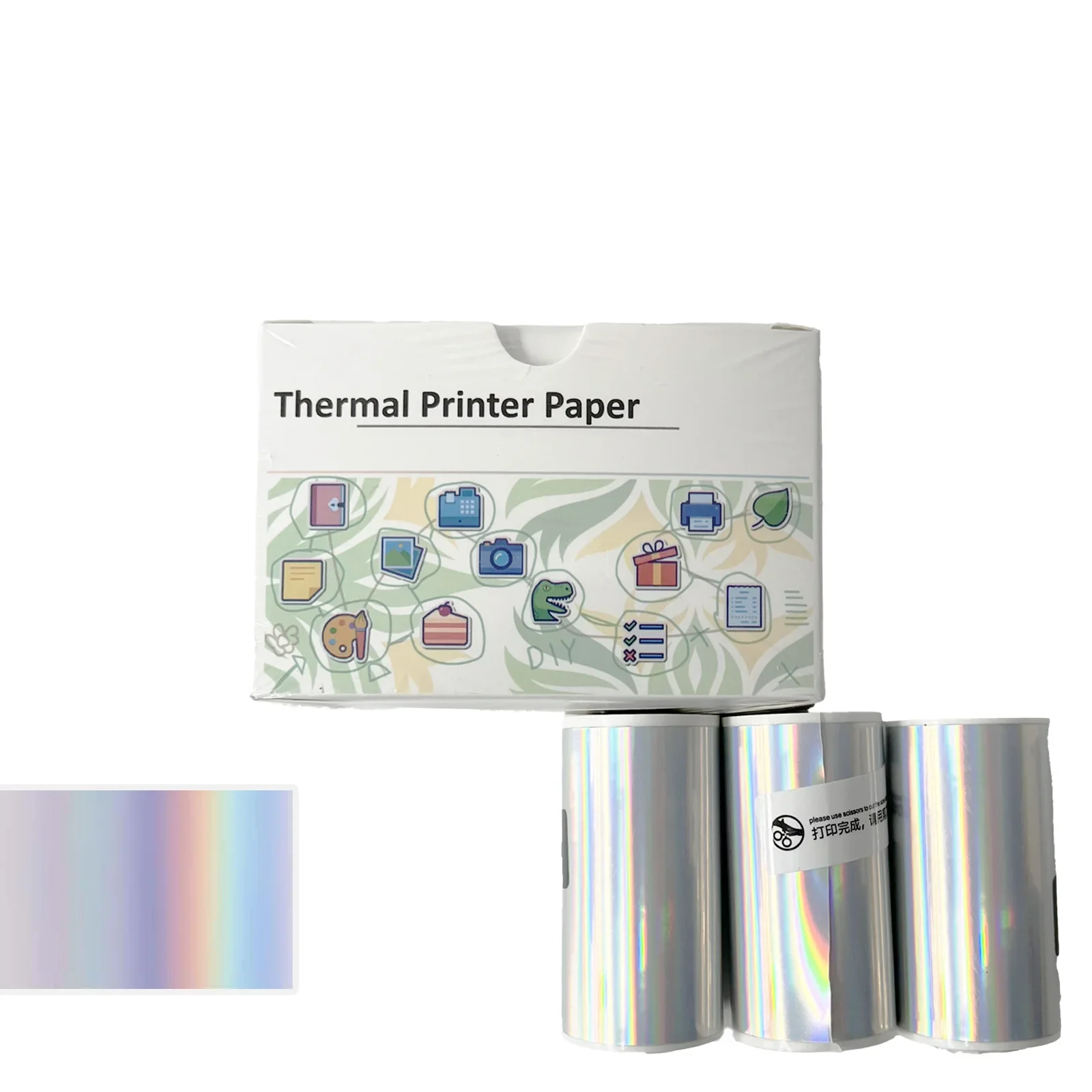 Thermal Printer Laser Paper Holographic Silver Theraml paper for ...