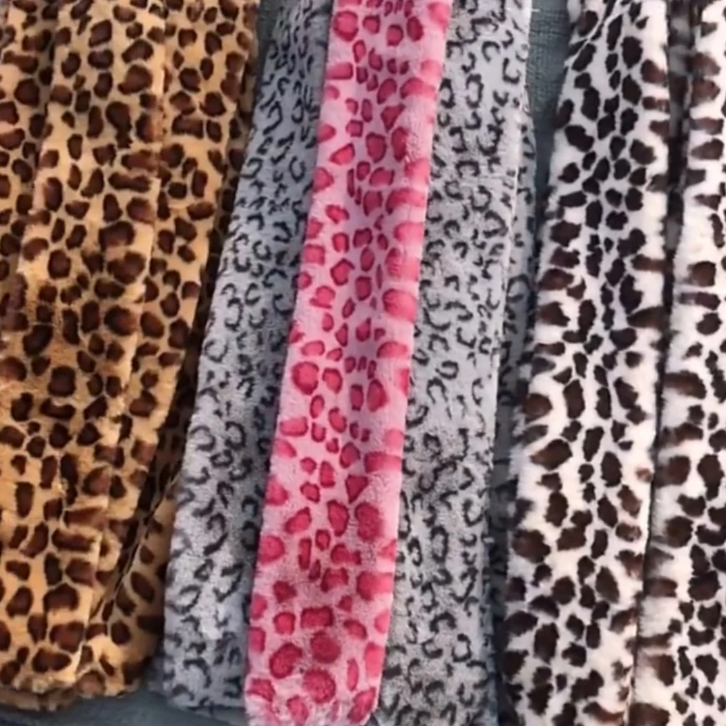 Snow Leopard Print Fabric