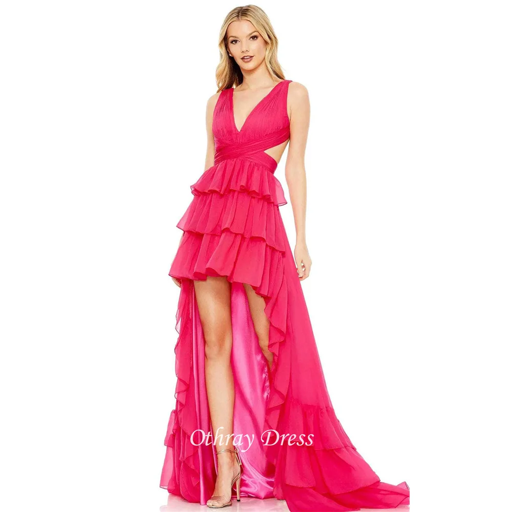 New-Prom-Dresses-A-line-Low-V-Neck-Party-Dresses-Evening-Dress-High-Low ...