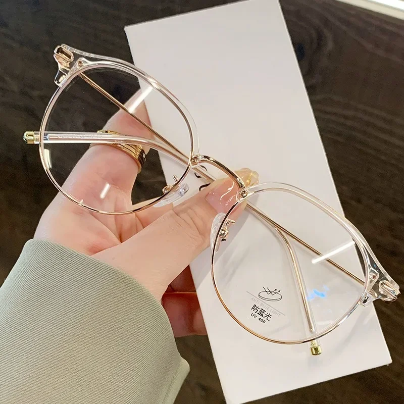 Transparent-Computer-Glasses-Metal-Frame-Women-Men-Anti-Blue-Light ...