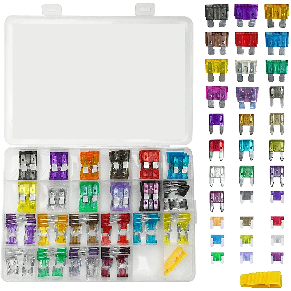 Car Fuses Assortment Kit 3 Types 165 Pcs Assorted Standard Fuses & Mini ...