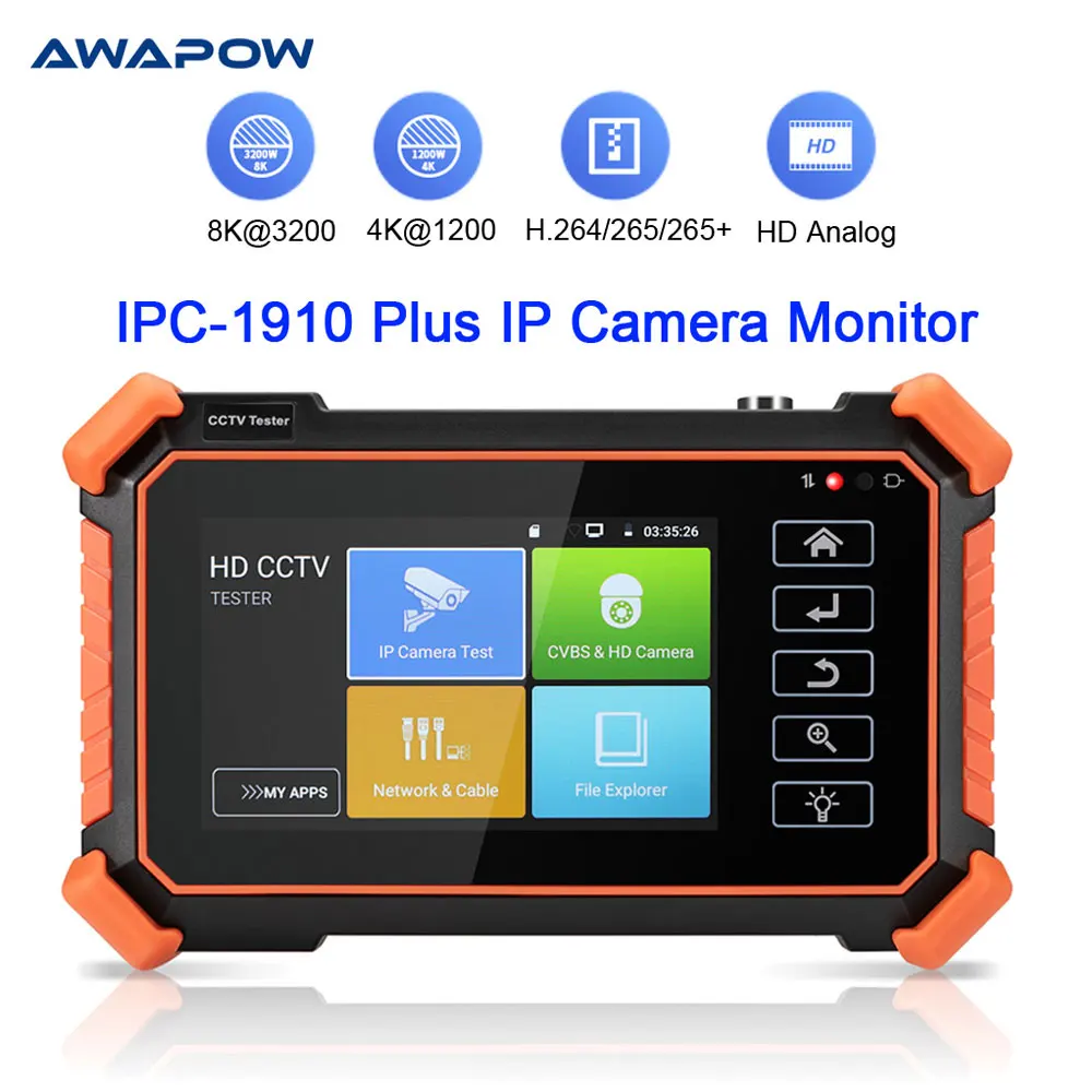 Awapow-4Inch-CCTV-Tester-IPC-1910-Plus-CCTV-IP-Cameras-Tester-8MP-CVI ...