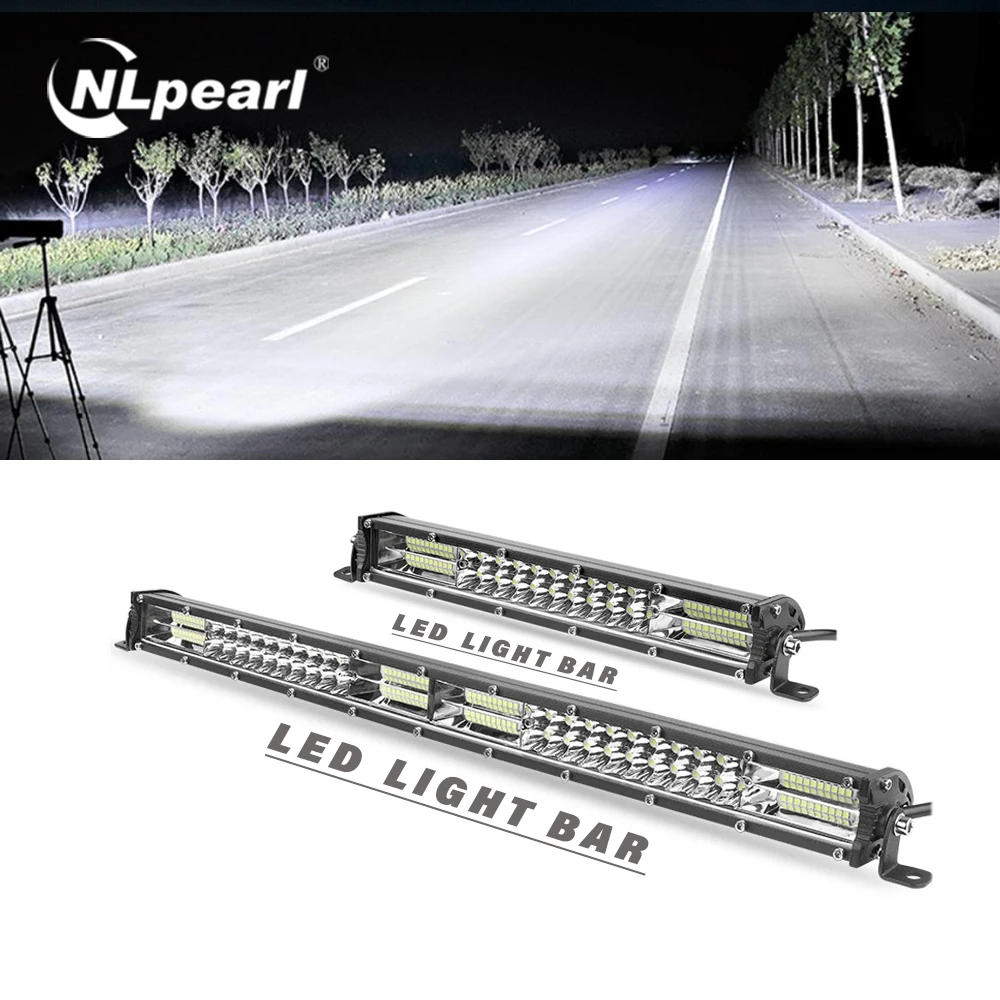 NLpearl Barra de luz LED delgada de 12V y 24V, Combo de reflector de ...