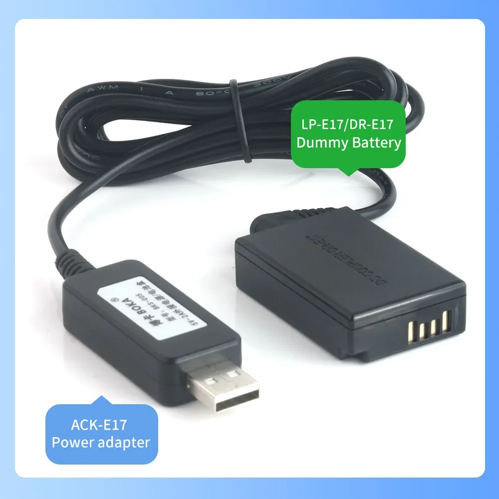 USB-5V-ACK-E17-power-adapter-FOR-CANON-Micro-single-camera-EOS-M3-EOS ...