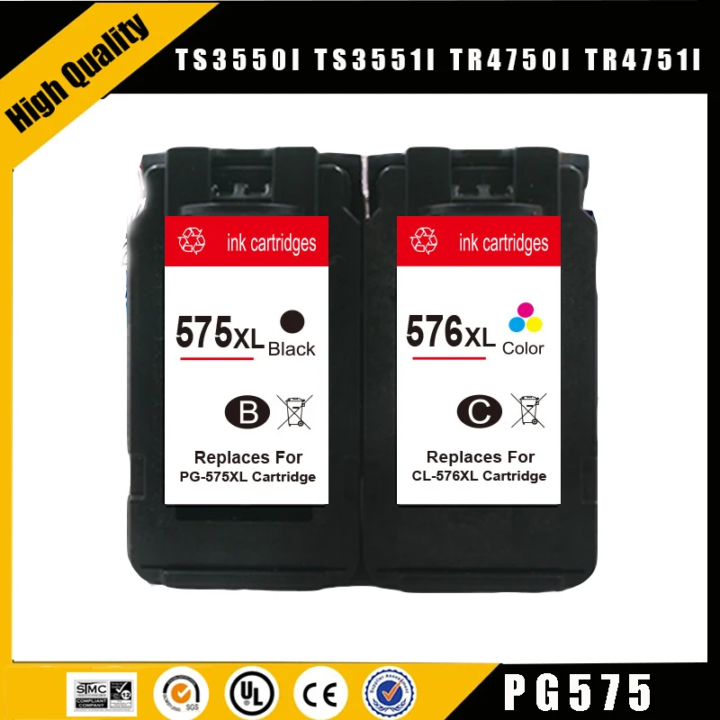 Einkshop-Remanufactured-575-XL-576-XL-PG575-CL576-Ink-Cartridge-for ...