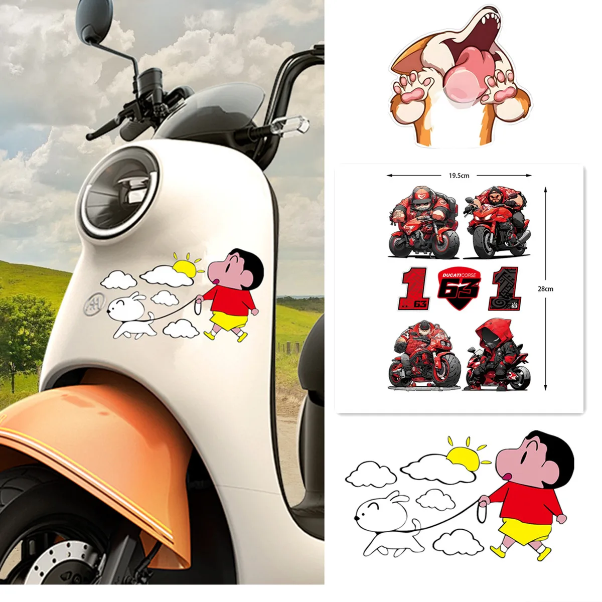 Car-Reflective-Sticker-Dog-Pattern-Door-Windows-Decal-JDM-Motor-Decal ...