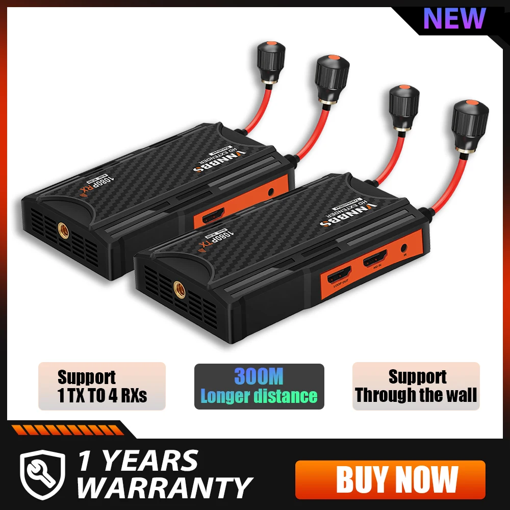 Drahtlose Sender und Empfänger 300M Video Extender kit HDMI kompatibel ...