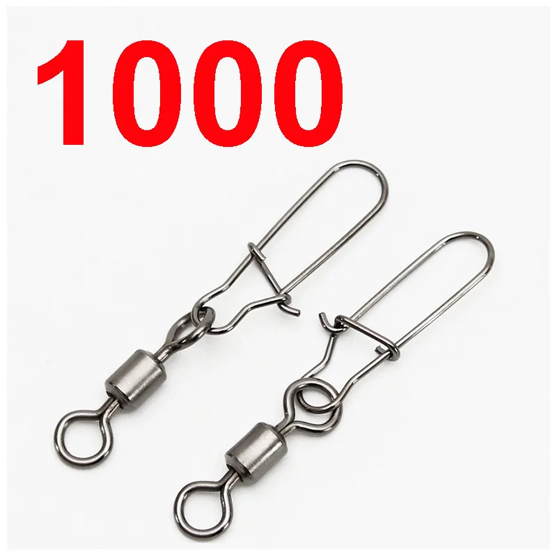 1000-pcs-Stainless-Steel-Bearing-Swivel-Fishing-Connector-Rolling ...