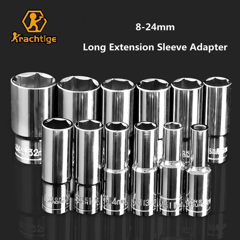 Krachtige 1Pcs 1/2" Extended Socket Head 8-24mm Hexagonal Long ...