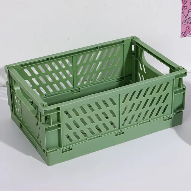 5 Color Organizing Storage Baskets Case Folding Student Desktop Basket ...