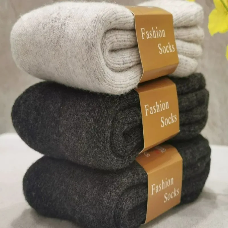 Winter Thicken Wool Socks for Men's High Quality Towel Keep Warm Sock ...