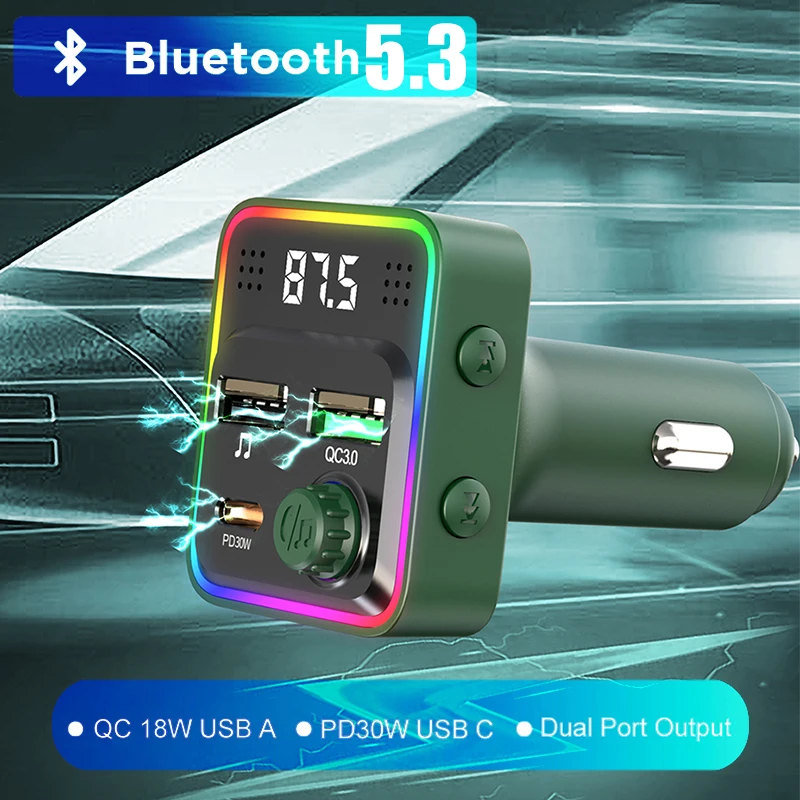 Car-Bluetooth-5-3-FM-Transmitter-Wireless-Bluetooth-Car-Adapter-MP3 ...