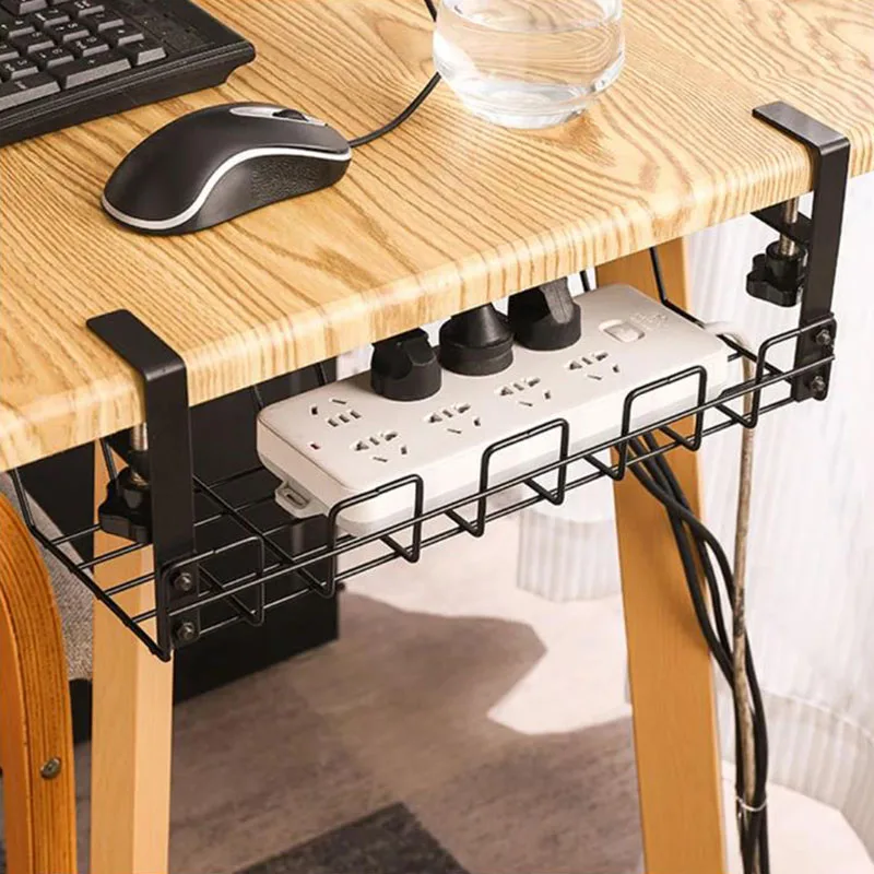 Undertable-Storage-Rack-Wire-Cable-Shelf-Basket-Desk-Rack-Electric ...