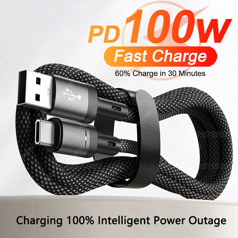 100W-USB-Type-C-Cable-For-Realme-Huawei-Xiaomi-Redmi-Poco-Oneplus-Phone ...
