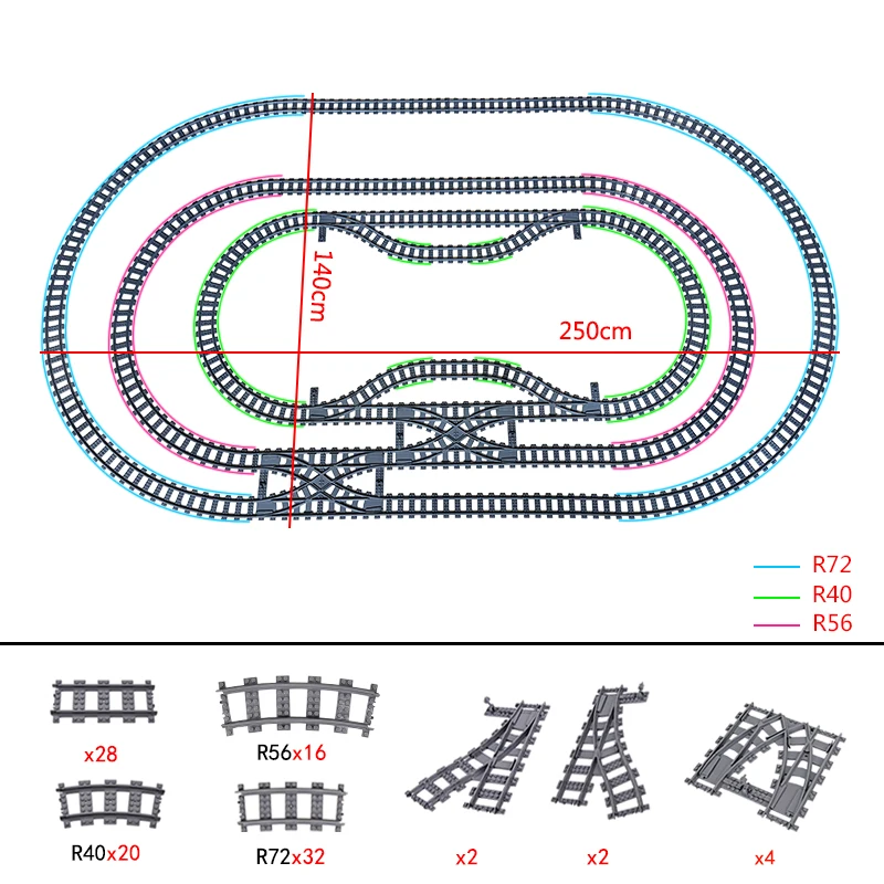 MOC-City-Trains-Track-Points-Flexible-Switch-Railway-Crossing-Tracks ...