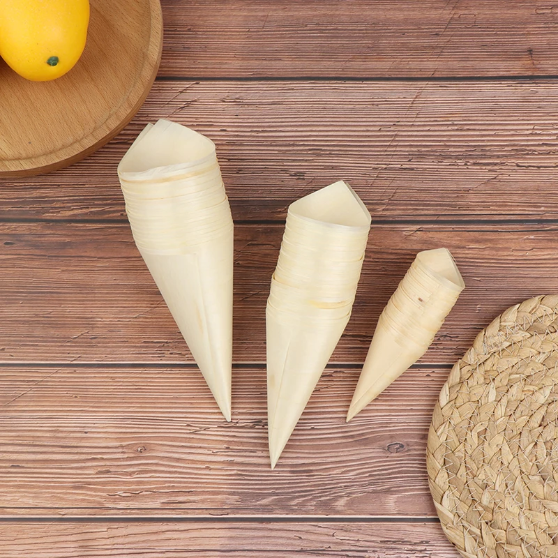 50pcs-Disposable-Wood-Appetizer-Cones-Ice-Cream-Cone-Cups-Party-Candy ...