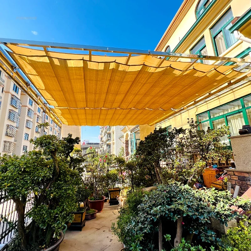 Outdoor-Wave-Canopy-Gazebos-Retractable-Sail-Tents-Balcony-Courtyard ...