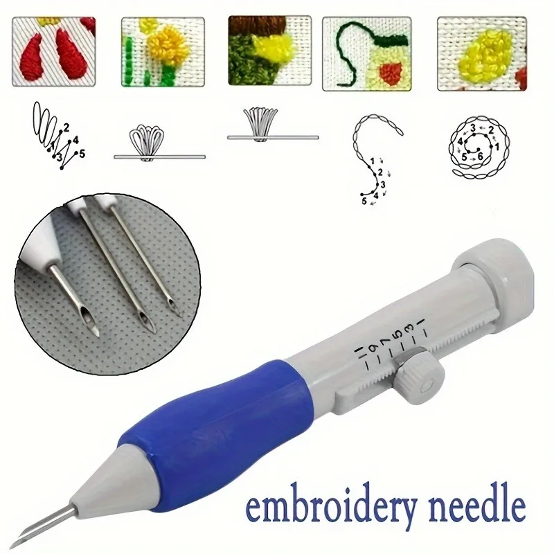 1-Set-Embroidery-Knitting-Pocket-Needle-Pen-Sewing-Tool-Punching-Needle ...