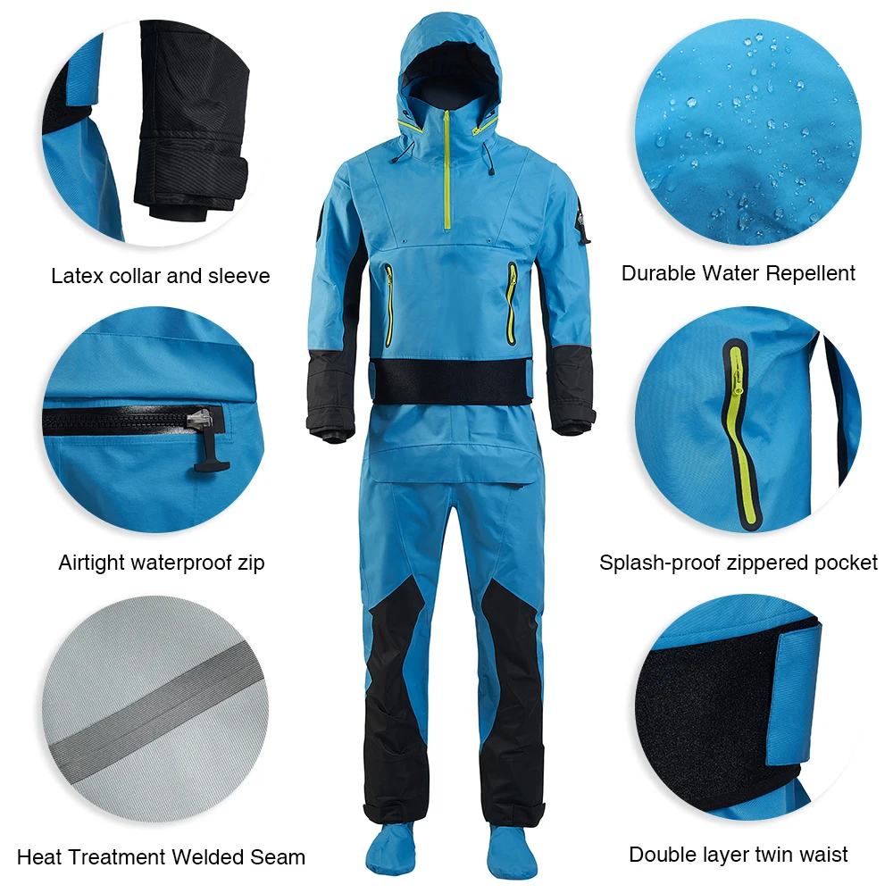 Drysuit-for-Men-Dry-Suit-with-Latex-Cuff-and-Splash-Collar-Flatwater ...
