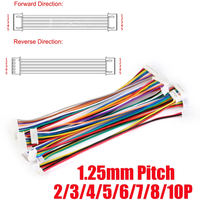 5Pcs-Micro-JST-1-25mm-Wire-Cable-Connector-Pitch-1-25mm-2P-3P-4P-5P ...