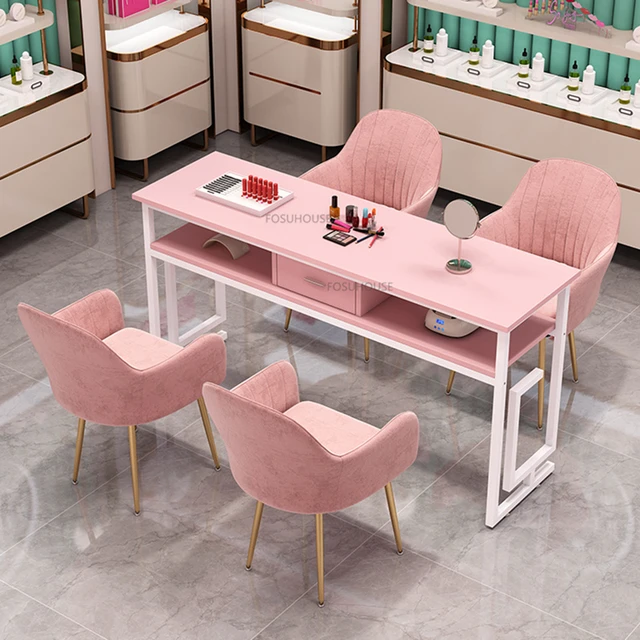 Pink Manicure Table