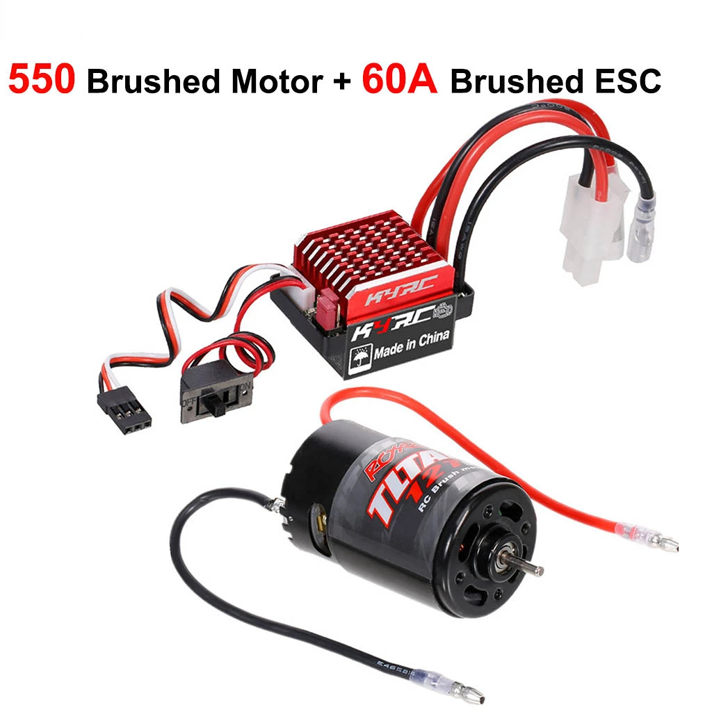 550 Brushed Motor with 60A/360A ESC Brushed Electric Speed Controller ...